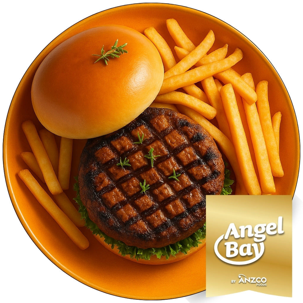 Angel Bay Beef Burger Patties 1kg Frozen - Gourmet NZ Beef Patties | P