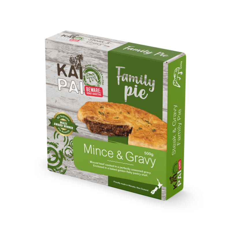 Kai Pai Mince & Gravy Family Pie 500g - Award-Winning Beef Mince Pie f