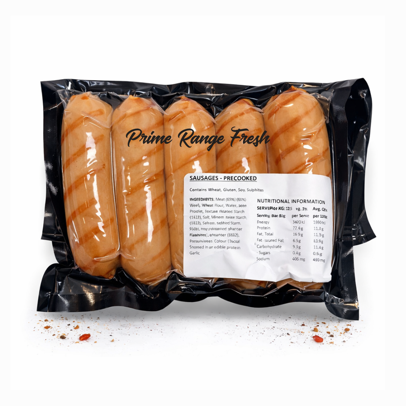 Frozen Precooked Sausages | Prime Range Fresh
