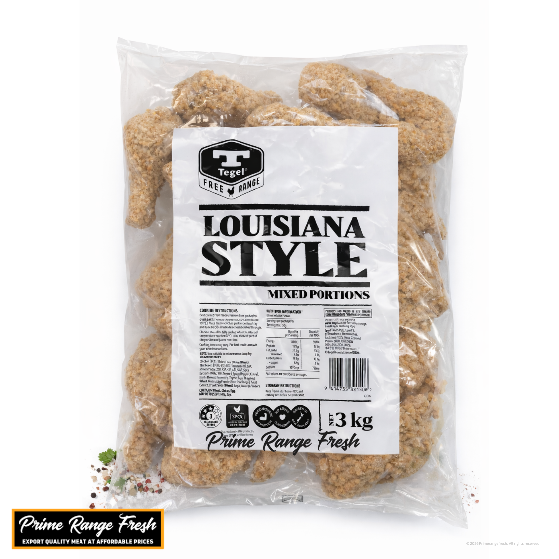 Louisiana Style Chicken Portions 3kg